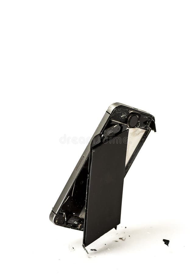 Old Cell Phone (smartphone) With Broken Screen On A Ground Stock Photo ...