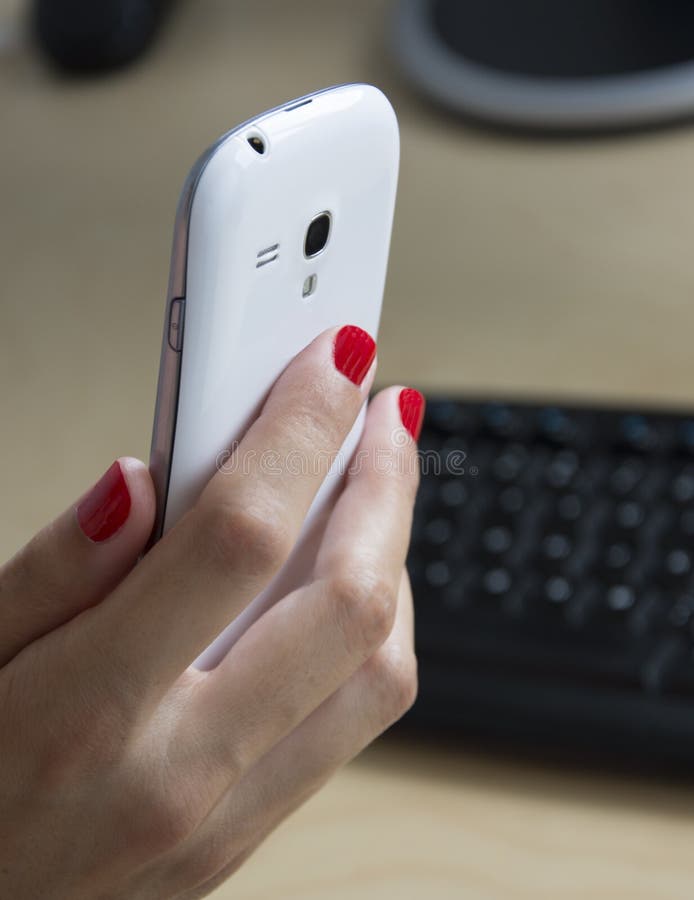 Smart phone stock photo. Image of telephone, woman, messaging - 33217356