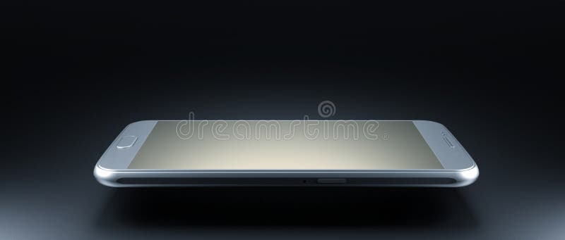 Smart Phone Floating on Black Stock Illustration - Illustration of ...