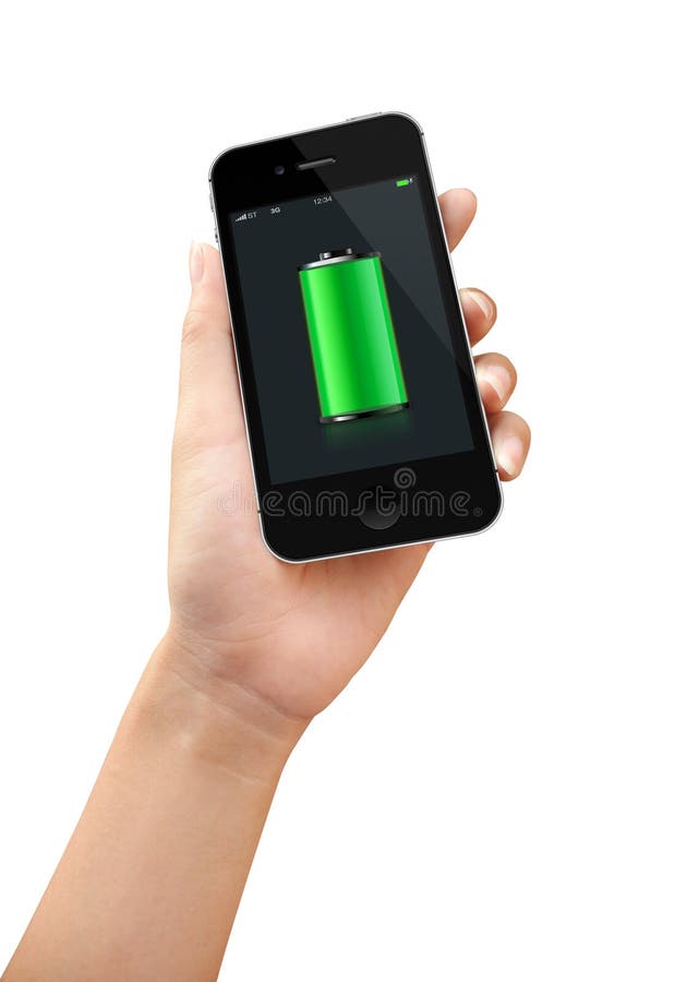 Smart Phone Full Battery stock image. Image of charging - 47328109