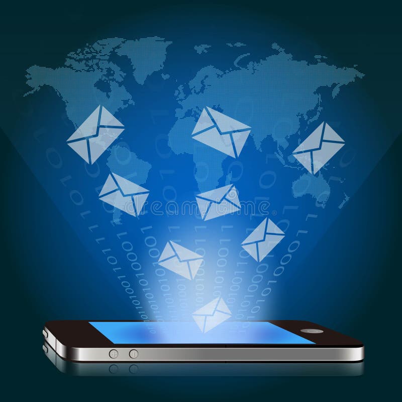 Smart Phone Communication Technology Background Stock Vector ...