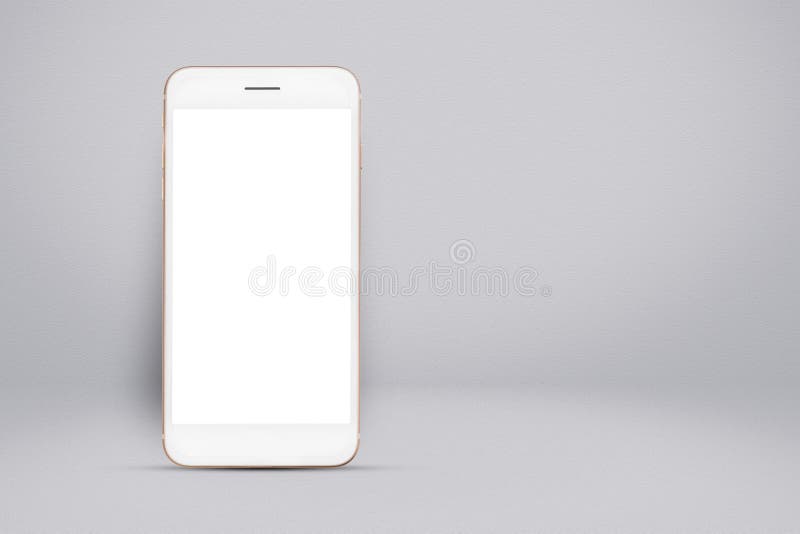 Smart Phone on Gray Gradient Wall Background. Stock Photo - Image of ...