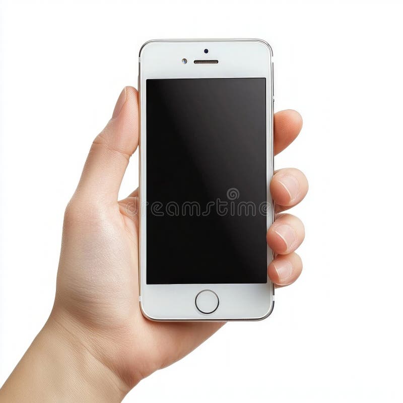 Smart Phone in Hand Isolated Stock Photo - Image of space, screen ...