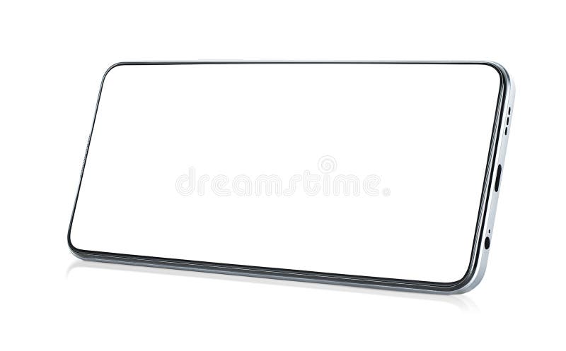 Smart Phone in a Horizontal Position Stock Photo - Image of phone ...