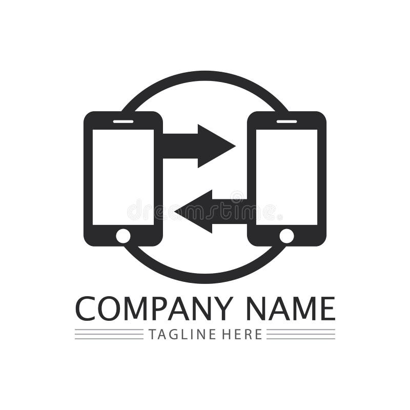 Smart Phone Icon Logo Design and Vector Illustration Stock Illustration ...