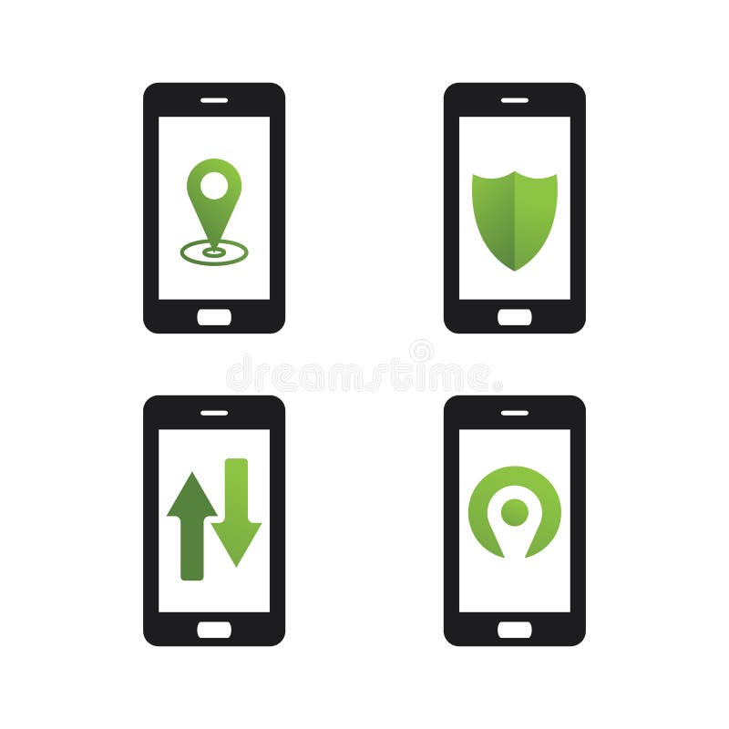 Smart Phone Icon Logo Design and Vector Illustration Stock Illustration ...