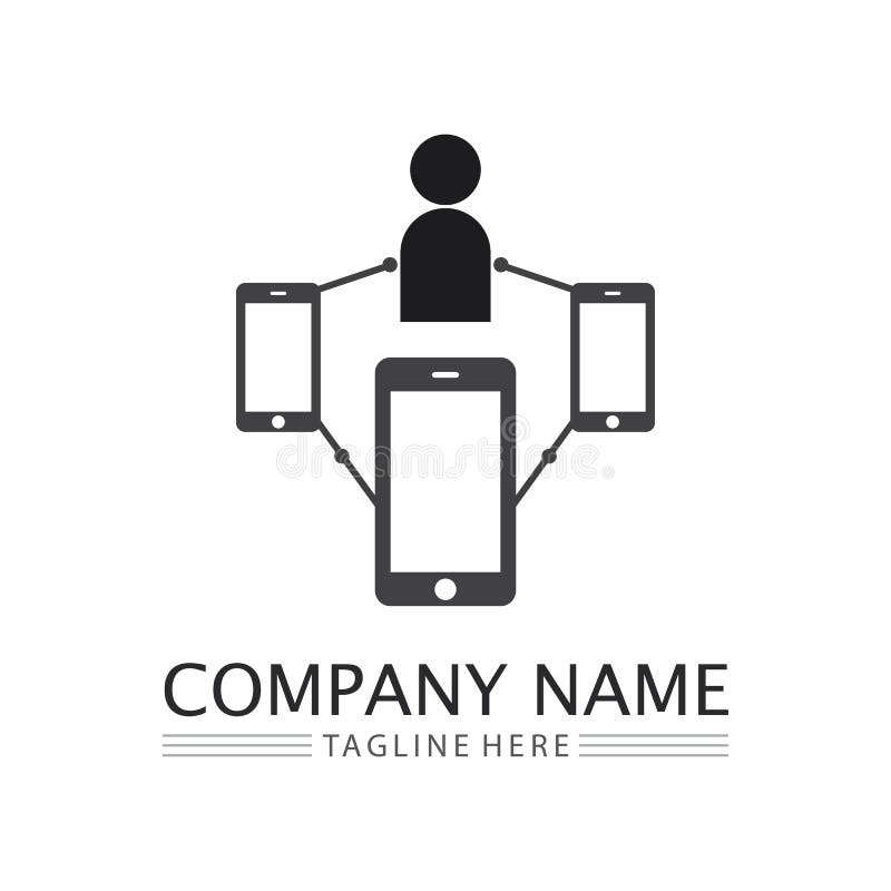 Smart Phone Icon Logo Design and Vector Illustration Stock Illustration ...