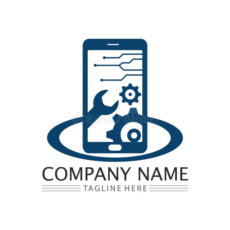 Smart Phone Icon Logo Design and Vector Illustration Stock Illustration ...