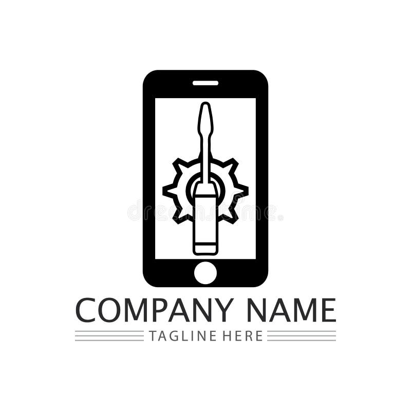 Smart Phone Icon Logo Design and Vector Illustration Stock Illustration ...