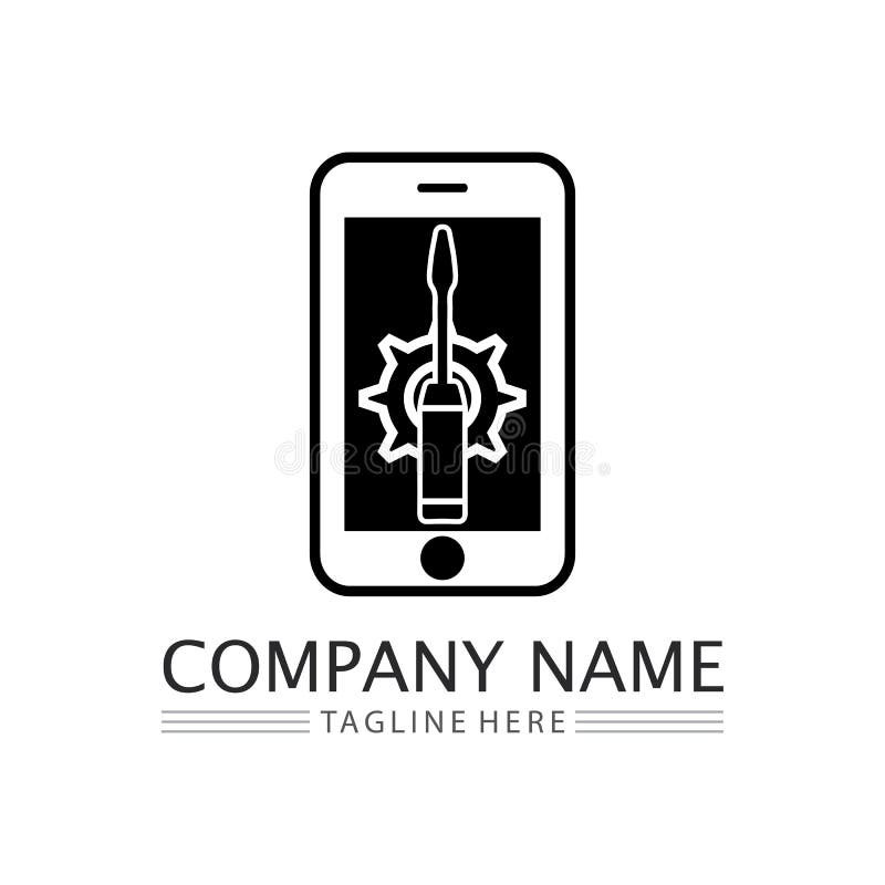 Smart Phone Icon Logo Design and Vector Illustration Stock Illustration ...
