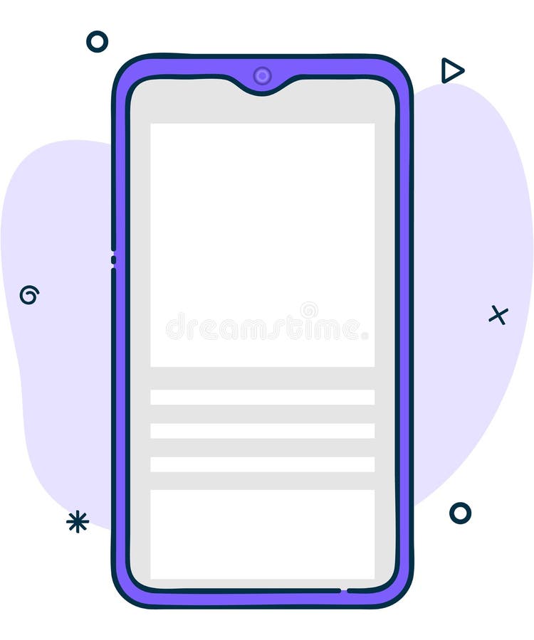 Smart Phone Icon with a Modern Style Stock Illustration - Illustration ...