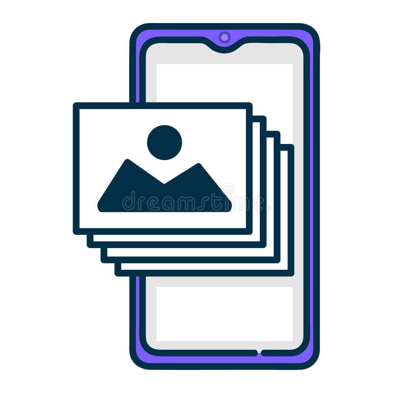 Smart Phone Icon with a Modern Style Stock Illustration - Illustration ...