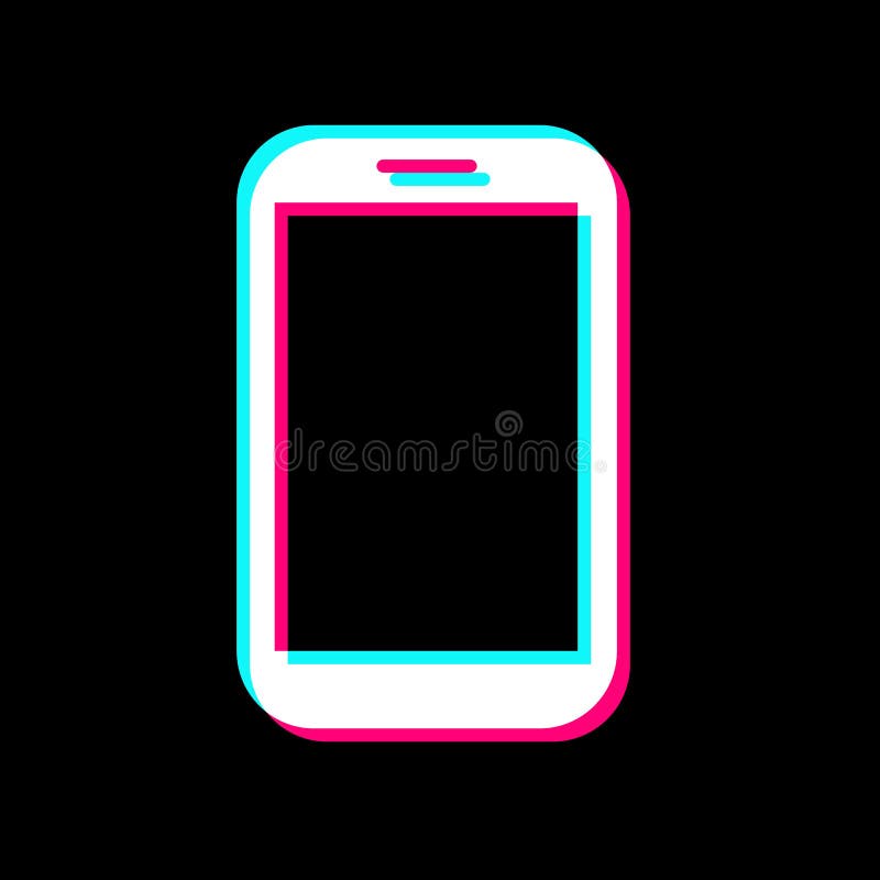 Smart Phone Icon Popular Social Network Style Stock Vector ...