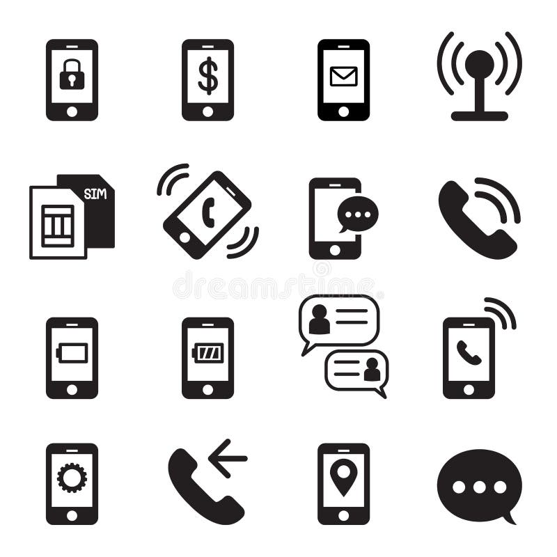 Phone Icon Stock Illustrations – 905,962 Phone Icon Stock Illustrations ...