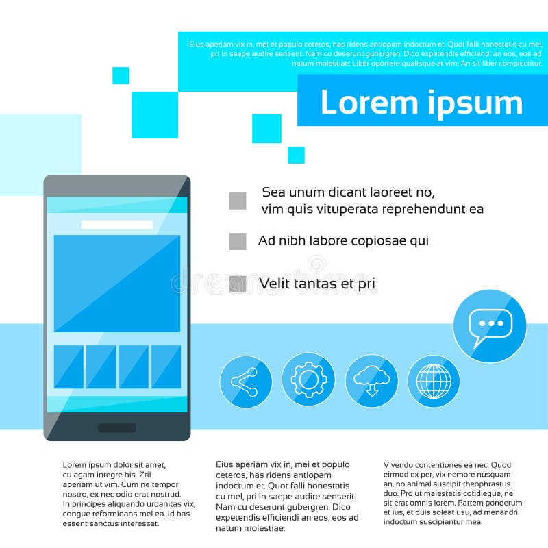 Smart Phone Infographics Web Page Layout Template Stock Vector ...