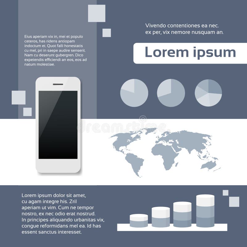 Smart Phone Infographics Web Page Layout Template Stock Vector ...