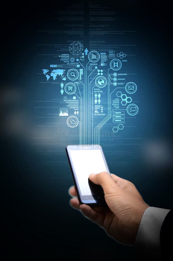 Smart Phone and Internet 01 Stock Image - Image of email, concept: 25842625