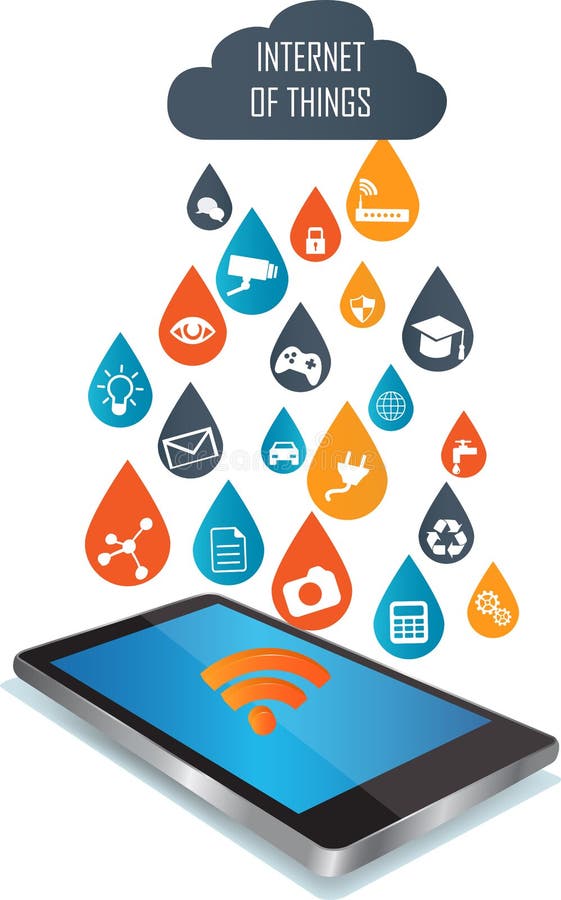 Smartphone and Internet of Things Apps Stock Vector - Illustration of ...