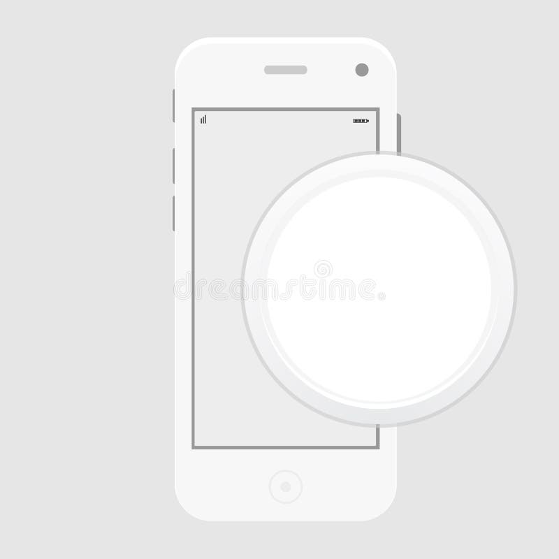 Modern Smartphone Outline View from Four Sides Front, Back, Right and ...
