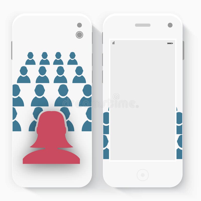 Cartoon Hand Draw Cell Phone in Two Mode Stock Vector - Illustration of ...