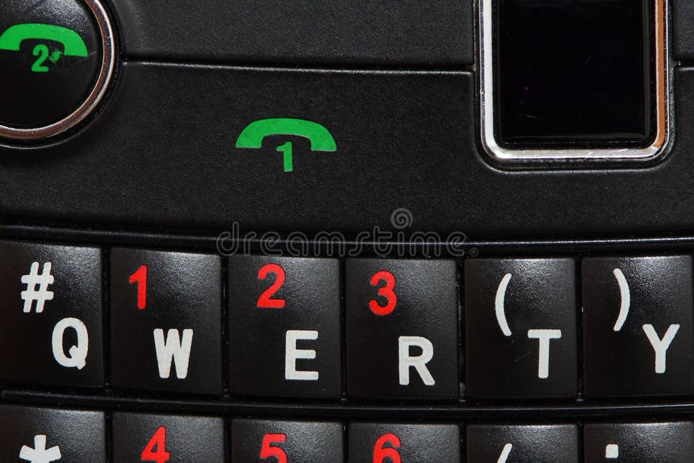 Smart Phone Keypad Qwerty Close Up Stock Image - Image of business ...