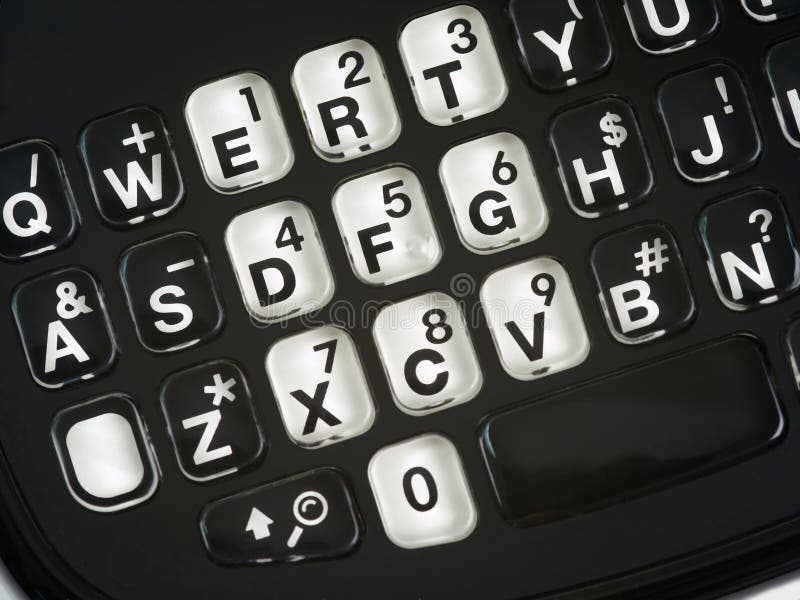 Smart Phone Keypad Qwerty Close Up Stock Image - Image of keypad, sleek ...