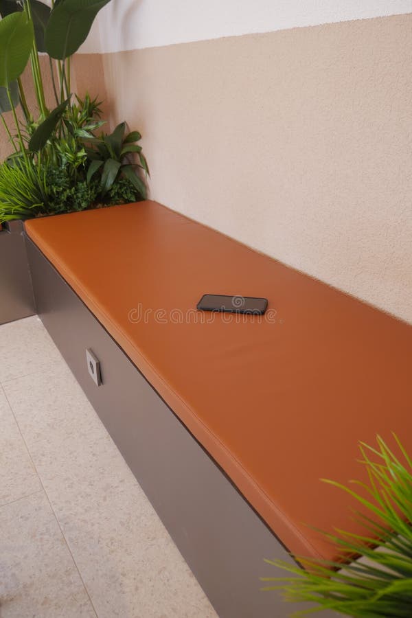 Smart Phone Left on Seating Area. Lost Smart Phone Concept Stock Photo ...