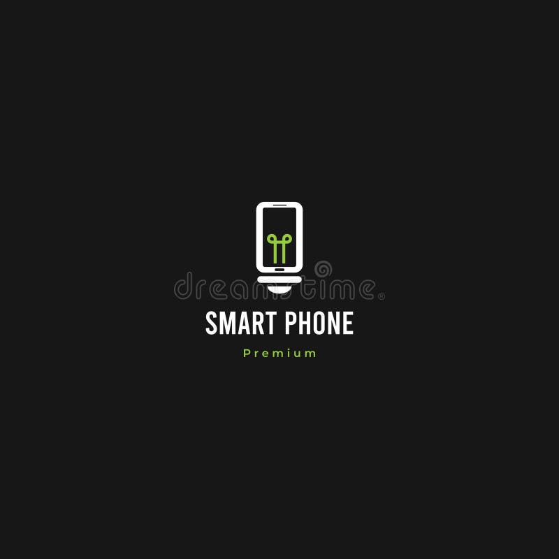 Smart Phone Logo Concept, Light Bulb Combine with Phone Stock Vector ...
