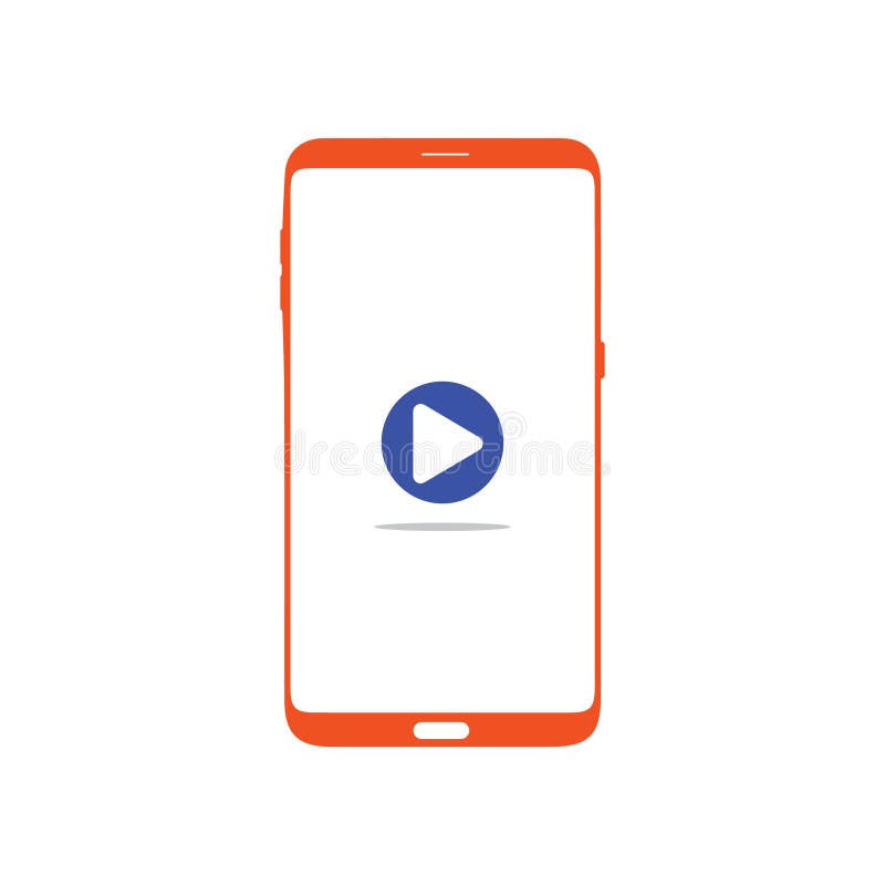 Smart Phone Logo Design. Mobile Vector Illustration with Play Button ...