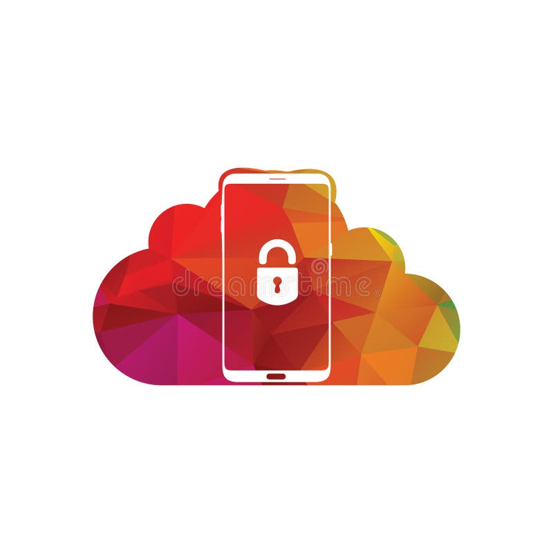 Smart Phone Logo Design. Mobile Vector Illustration with Security Lock ...