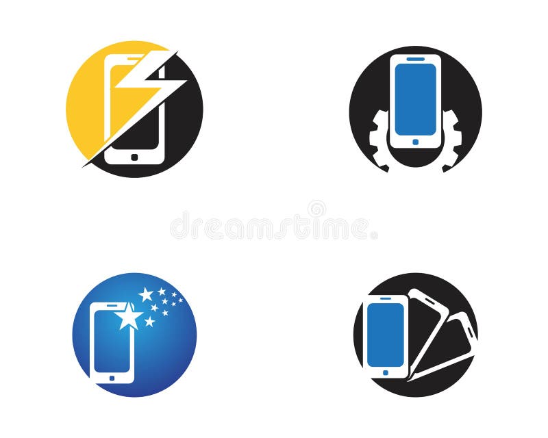 Smart Phone Connectivity Icon Logo Design Template Stock Vector ...