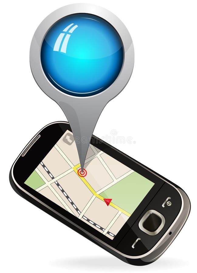 Smart Phone Maps Navigation Stock Vector - Illustration of ideas ...