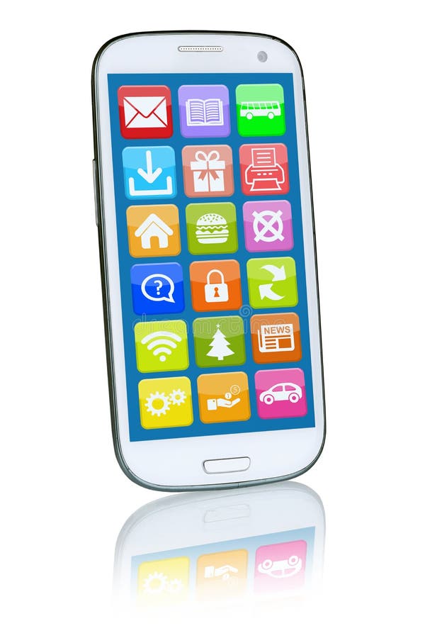 Smart Phone or Mobile with Application Apps App Stock Illustration ...