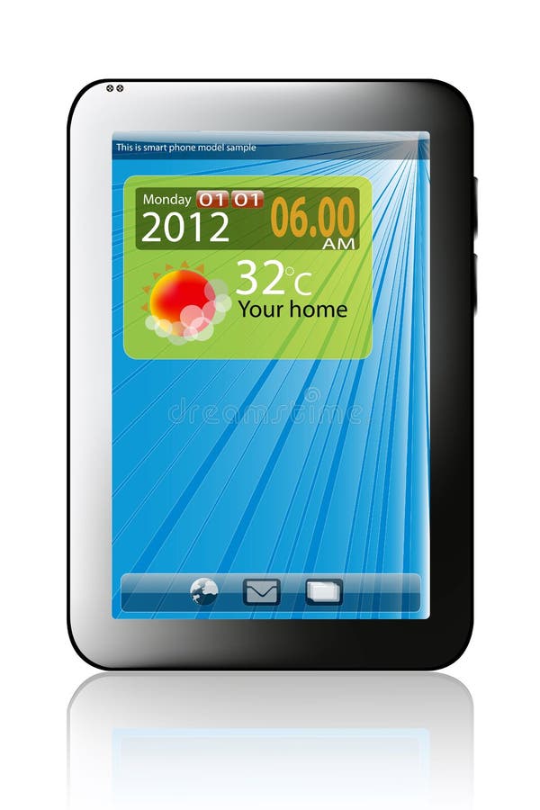 Smart phone model stock illustration. Illustration of wireless - 21912630