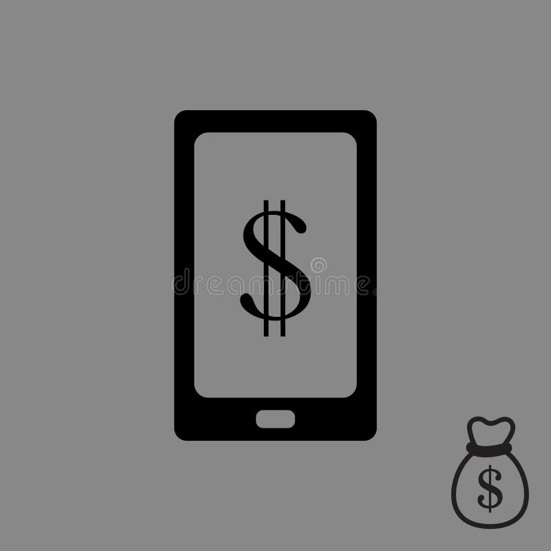 Smart Phone with Money Dollars Stock Vector Illustration Flat Design ...
