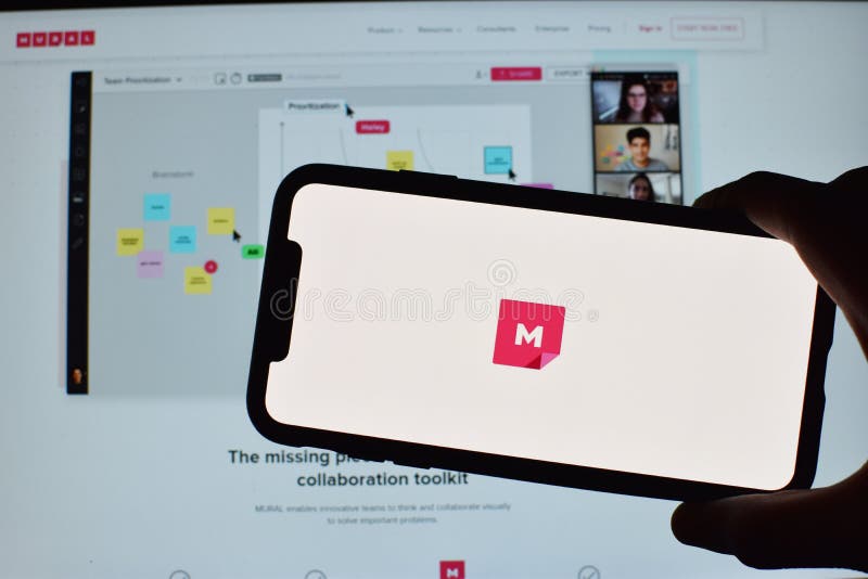 Smart Phone with the Mural Logo is a Digital Workspace for Visual ...