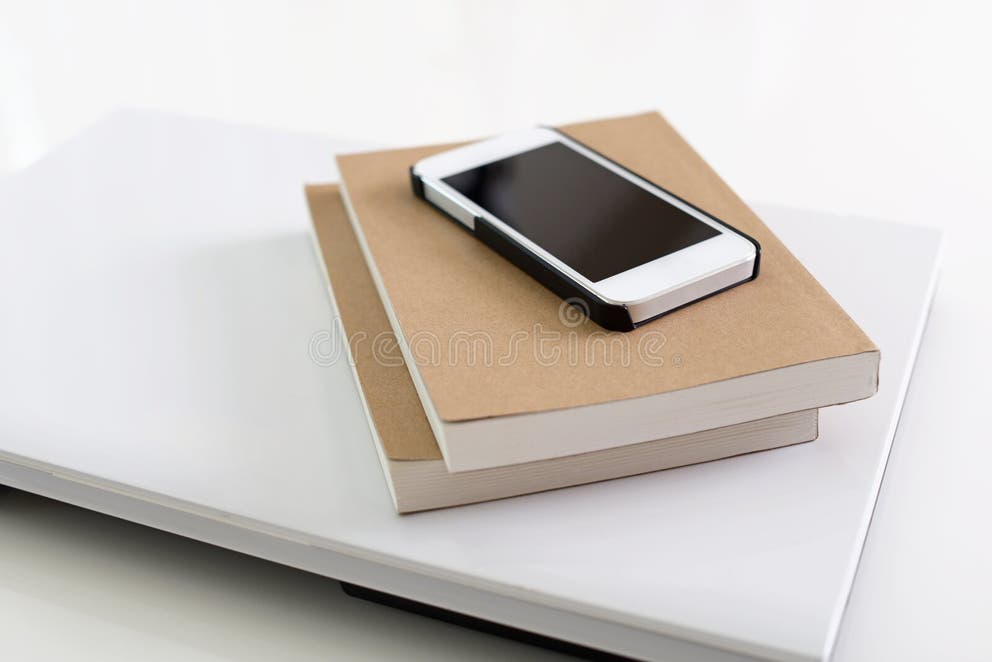 Smart phone with notebooks stock image. Image of beautiful - 111813151