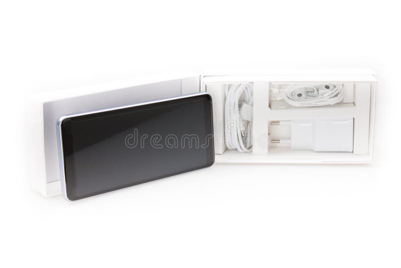 Smart Phone in Open Packaging Box on the Table Stock Photo - Image of ...