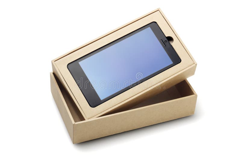 Smartphone Packaging Box stock photo. Image of handphone - 43923642