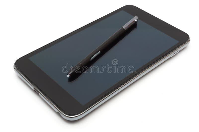 Smart Phone with Pen Isolated Stock Image - Image of touchphone ...