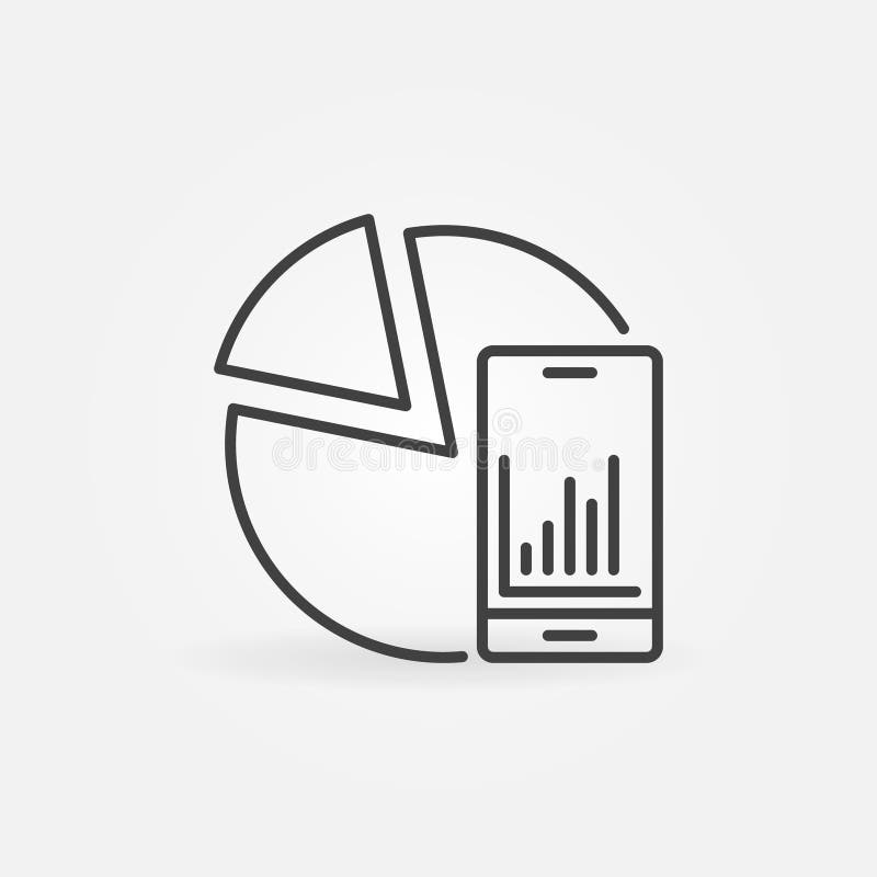 Smart Phone with Pie Chart Line Vector Icon. Statistics Symbol Stock ... Smart Phone with Pie Chart Line Vector Icon. Statistics Symbol Stock ...