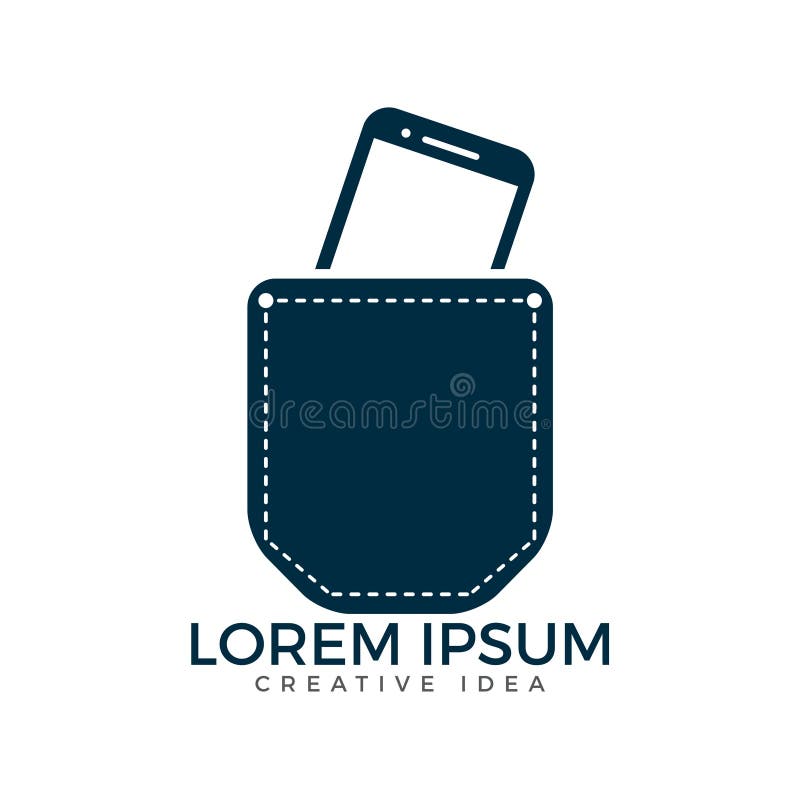 Smart Phone in Pocket or Video Mobile Logo Design. Stock Vector ...
