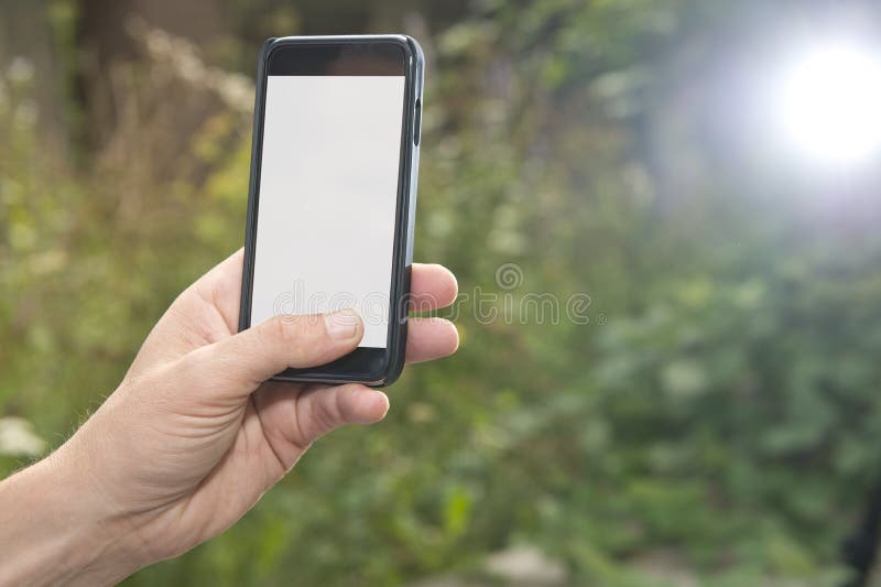 Smart Phone with Presentation Area Stock Photo - Image of connected ...