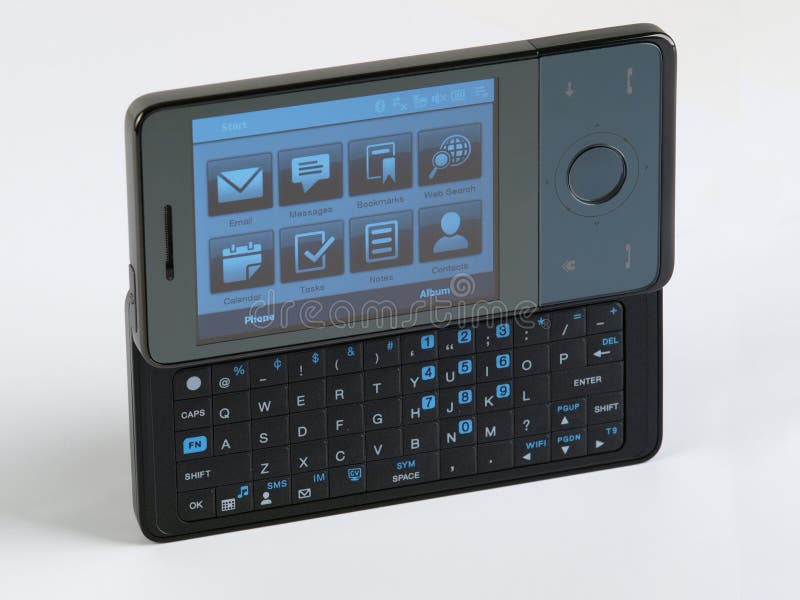 Smart Phone QWERTY Keypad Side View Left Stock Photo - Image of phone ...