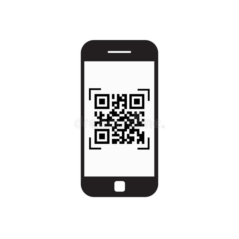 Scan QR Code To Mobile Phone. Electronic Scan, Digital Technolo Stock ...
