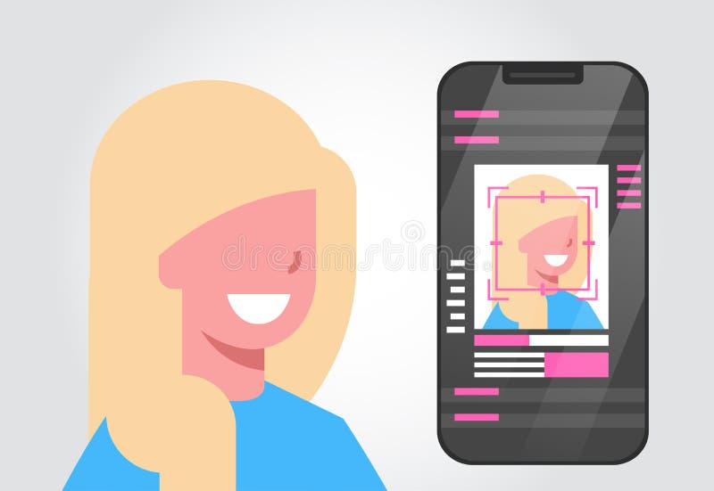 Smart Phone Security System Scanning Female User Biometric ...