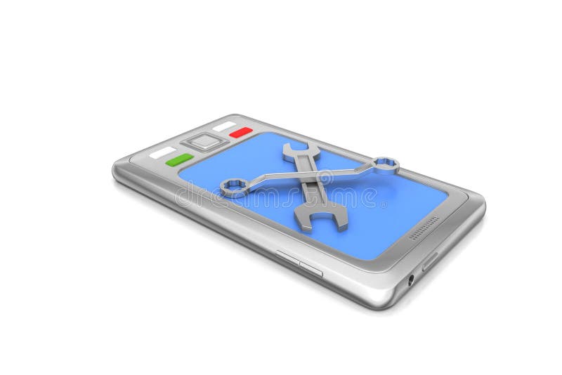 Smart Phone Service Concept Stock Illustration - Illustration of ...