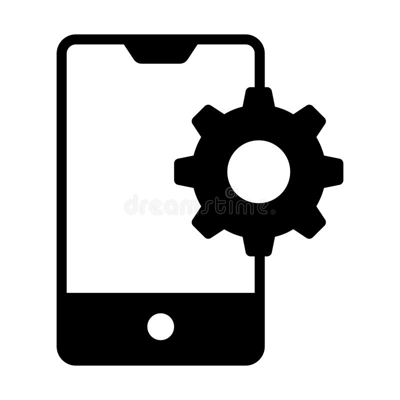 Smart Phone Setting Icon Modern Illustration Stock Vector ...