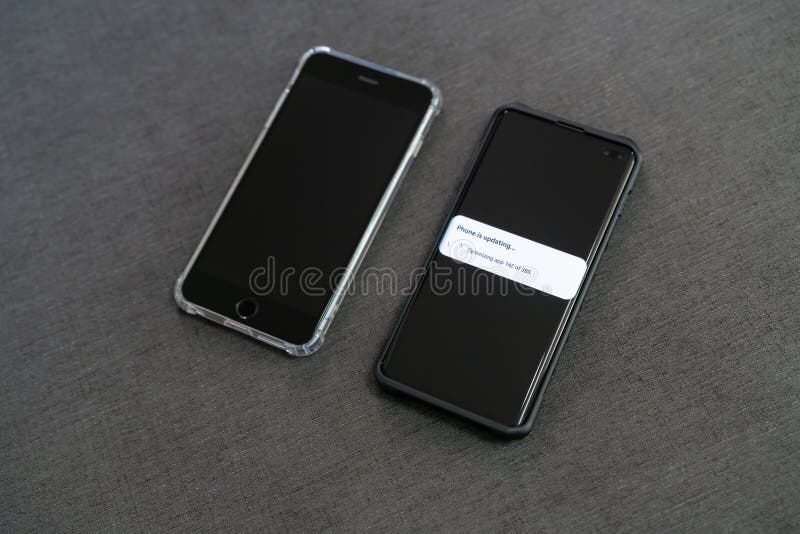 Smart Phone Show an Updating on Screen with Velvet Floors Copy Text ...