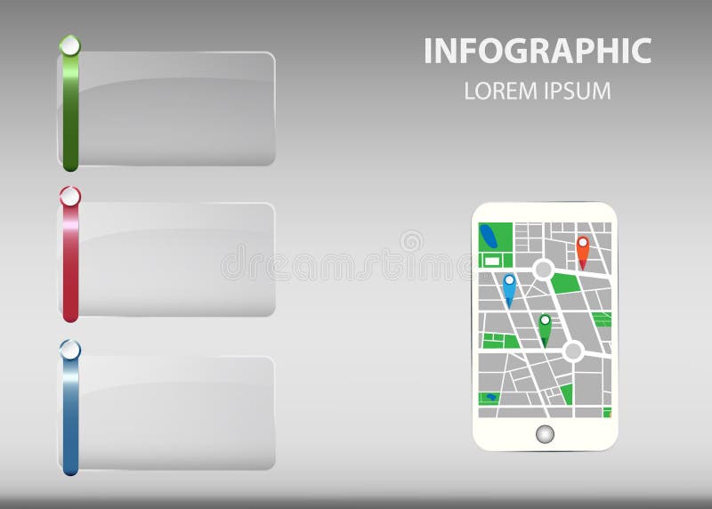 Use City Map App Concept Vector Stock Vector - Illustration of interest ...